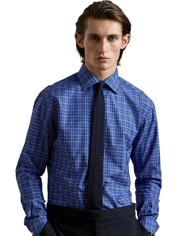 Ralph Lauren Mini-plaid Shirt - Blue