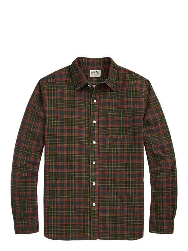 Ralph Lauren Plaid-print Flannel Workshirt - Green/red