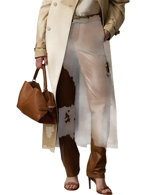 Ralph Lauren Benjamen Lambskin Pant - Light Toffee
