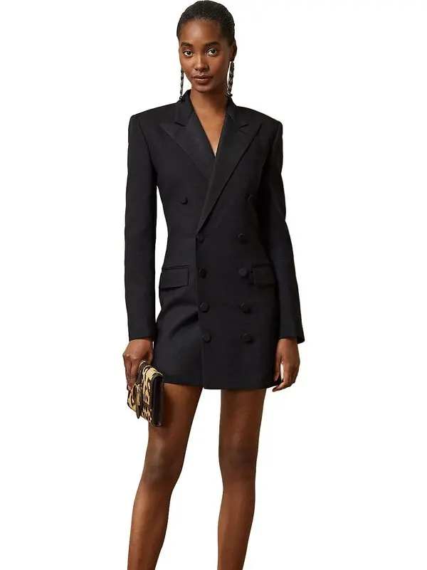 Ralph Lauren Cottrell Double-breasted Cocktail Dress - Black