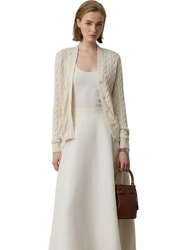Ralph Lauren Erica Linen Skirt - Cream
