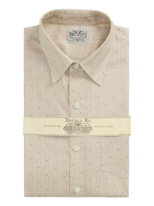 Ralph Lauren Slim Fit Print Woven Shirt - Tan Multi