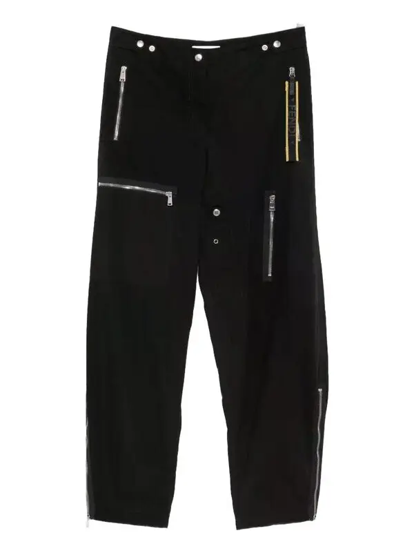 Fendi Zip-detail Cargo Pants - Black