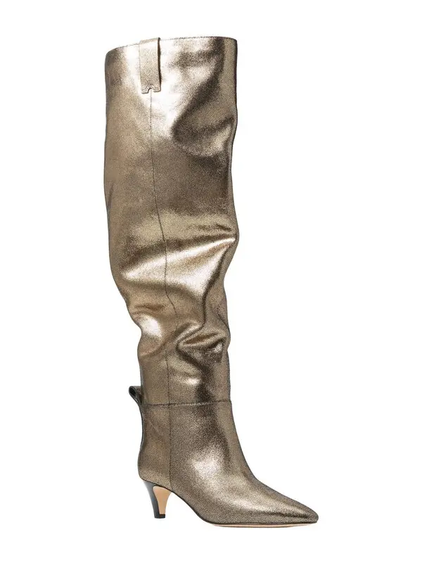 Michael Kors Daniela Metallic Leather Boot In Size By - Gold