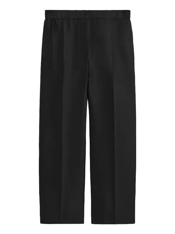 Cos Tailored Silk Straight-leg Pants - Black