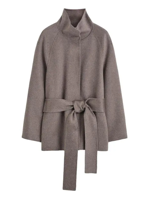 Cos Belted Double-faced Cashmere Jacket - Beige