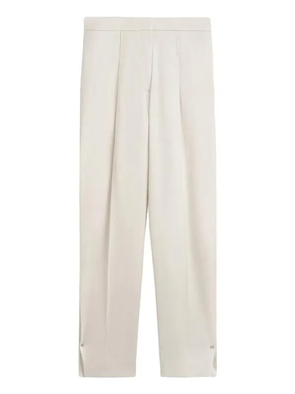 Cos Tailored Matte-satin Barrel-leg Pants - White