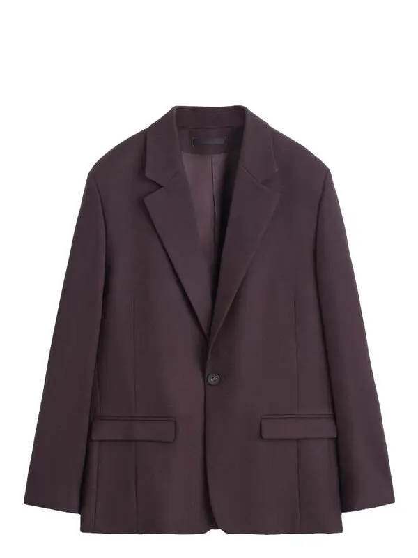 Cos Wool-twill Single-breasted Blazer - Gray