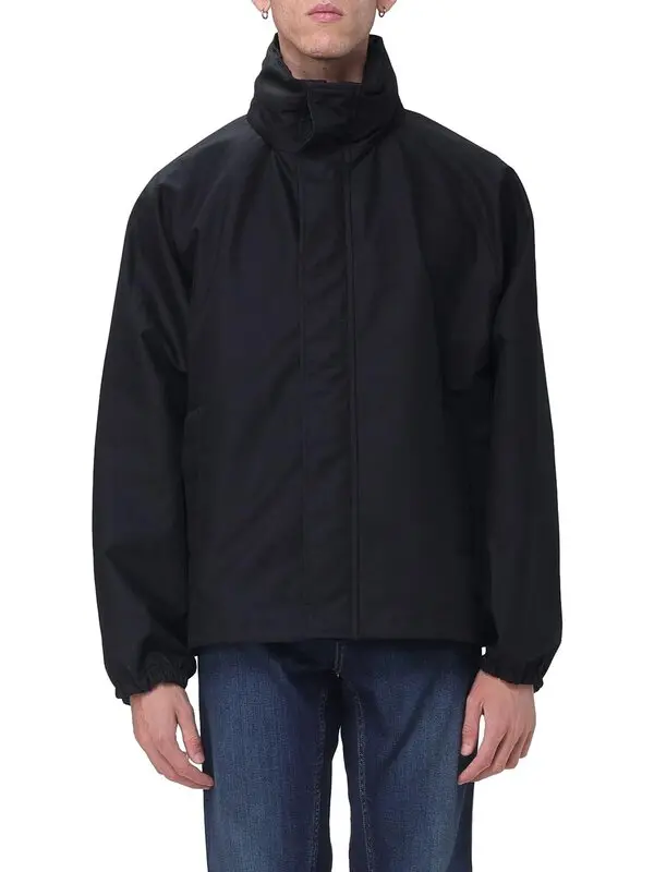 Gucci Monogram Cotton Canvas Windbreaker Jacket With Packable Hood And High Neck - Black
