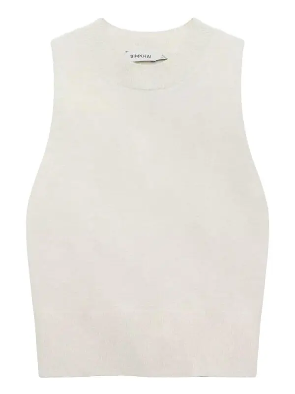 Simkhai Tatyana Boucle-knit Tank Top - Neutrals