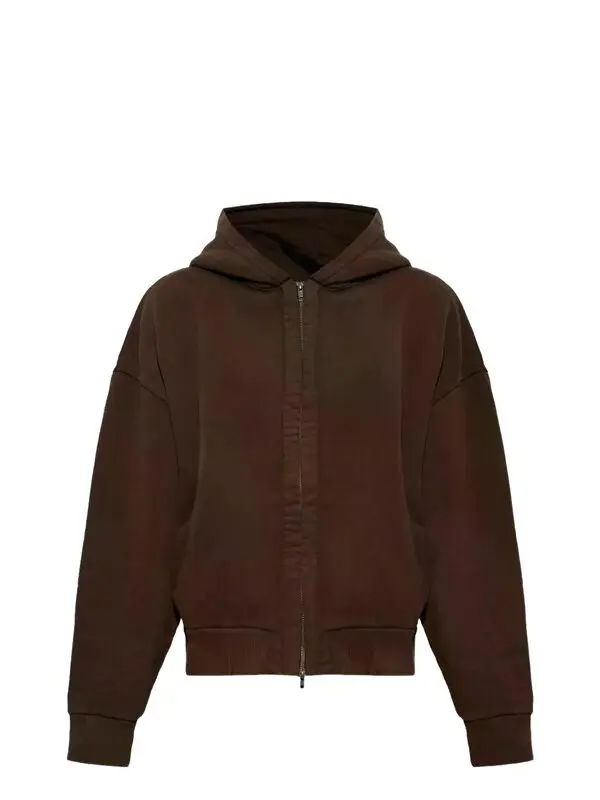 ENTIRE STUDIOS Thermal Zip-up Hoodie - Brown