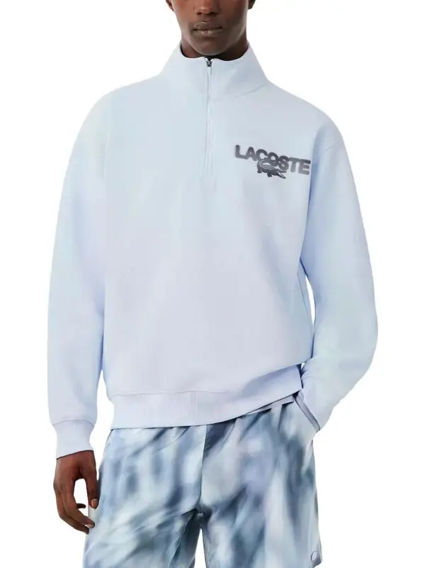 Lacoste Half-zip Logo-print Sweatshirt - Blue
