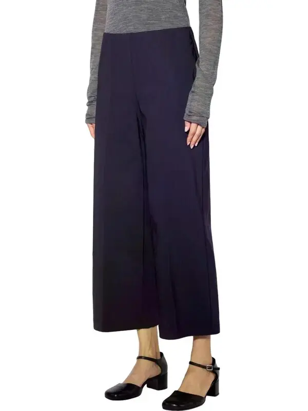 Liviana Conti Cropped Wide-leg Trousers - Blue