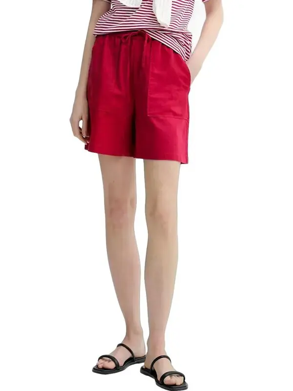 Marc O'polo Drawstring Patch-pocket Shorts - Red