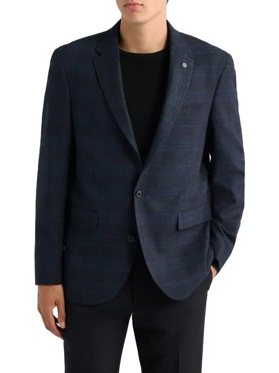 ALLSAINTS Ross Tonal Plaid Sport Coat - Navy