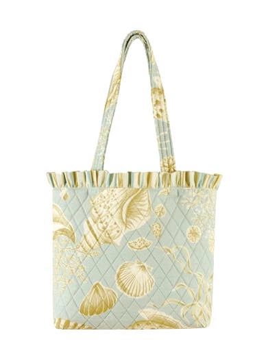 C&F HOME Natural Shell Tote - Blue