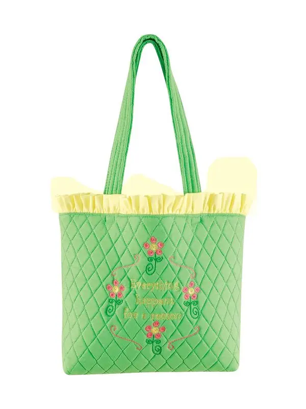 C&F HOME Everything Happensruffle Tote - Green