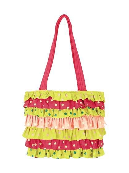 C&F HOME Polka Ruffle Tote - Yellow