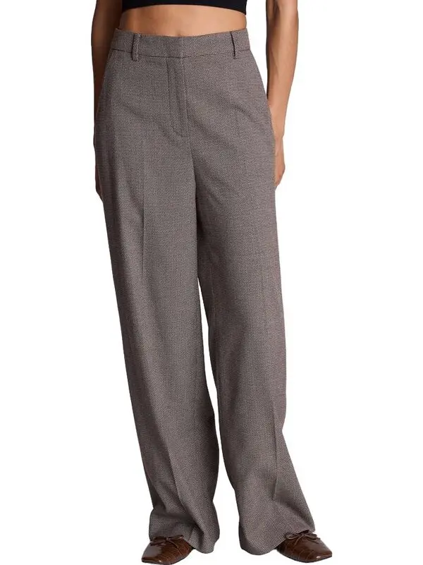 KENNETH COLE High Waist Wide Leg Pants - Black Multi