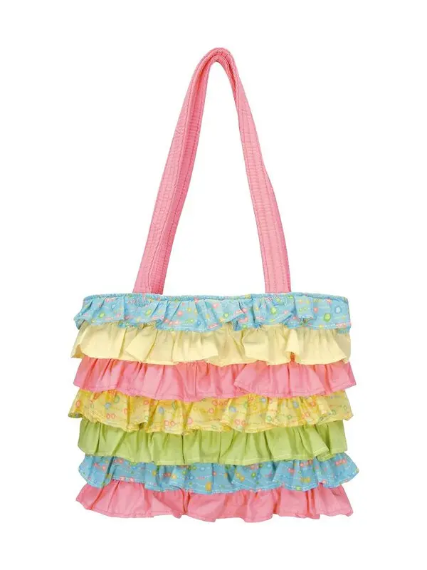 C&F HOME Fiesta Ruffle Tote - Blue