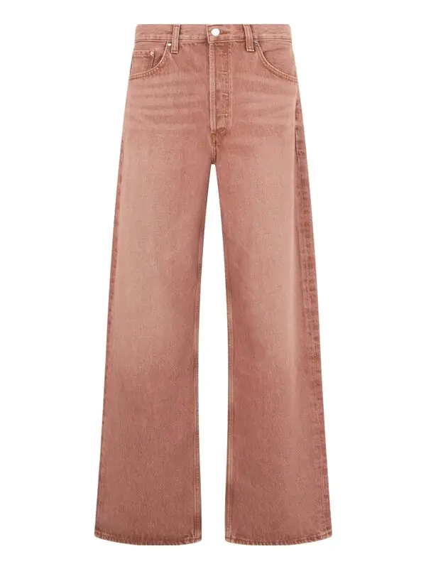 AGOLDE High Rise Wide-leg Jeans - Pink
