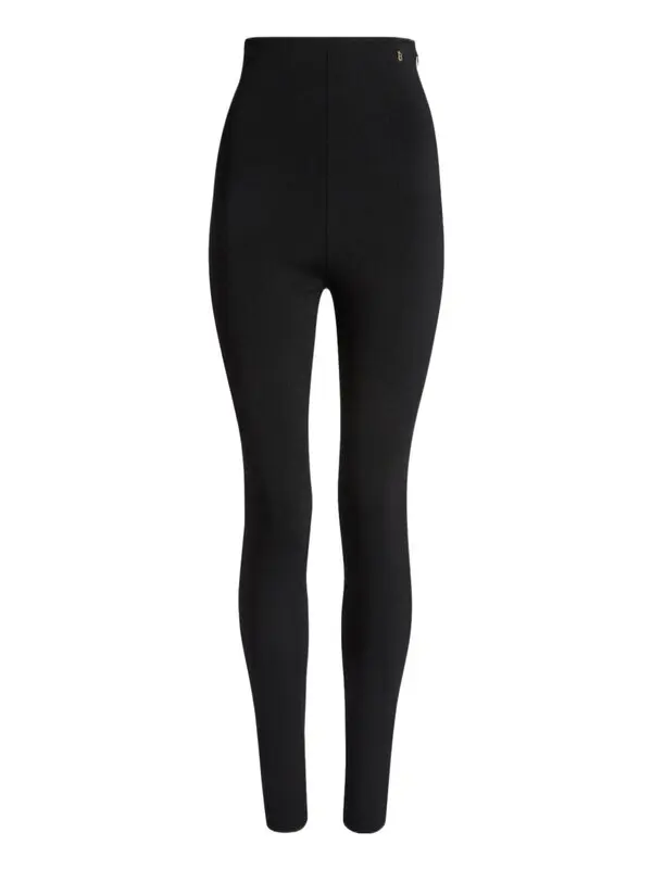 Balmain High-waisted Milano Jersey Trousers - Black