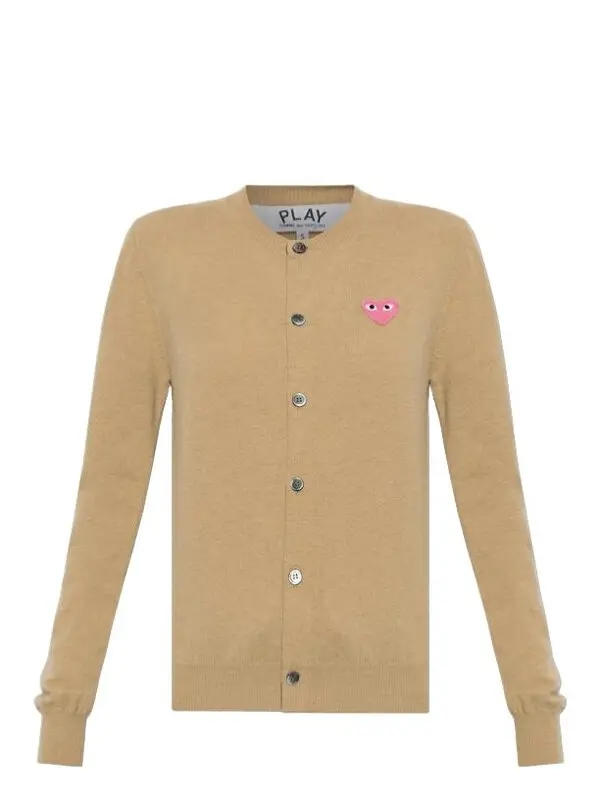 Play Comme Des Garcon Long-sleeve Cardigan - Beige