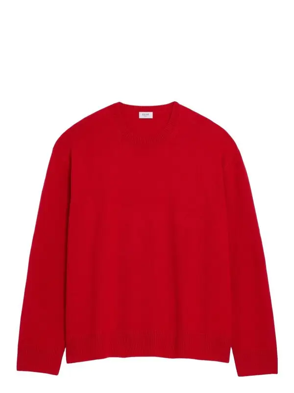 Celine Classic Elbow-patch Crewneck Sweater - Red