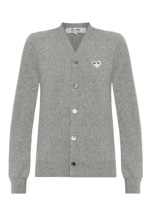 Play Comme Des Garcon Long-sleeve Cardigan - Grey