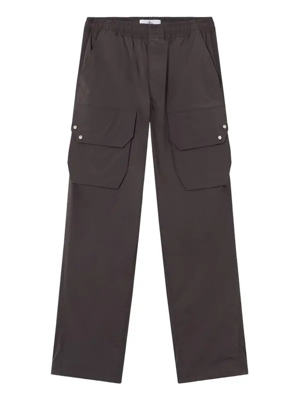 Stone Island Loose-fit Technical Trousers With Pockets - Charcoal-grey