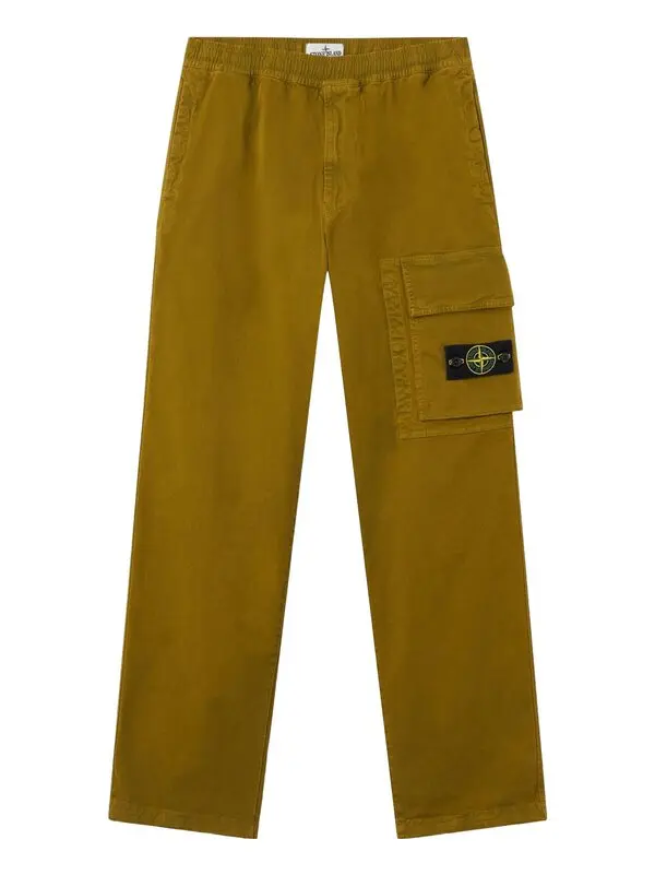 Stone Island Loose-fit Joggers With Drawstring Cuffs - Cactus