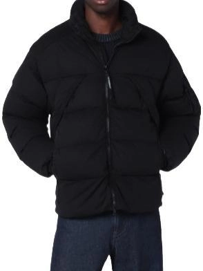 C.P. COMPANY Long-sleeve Zip-up Down Jacket - Black