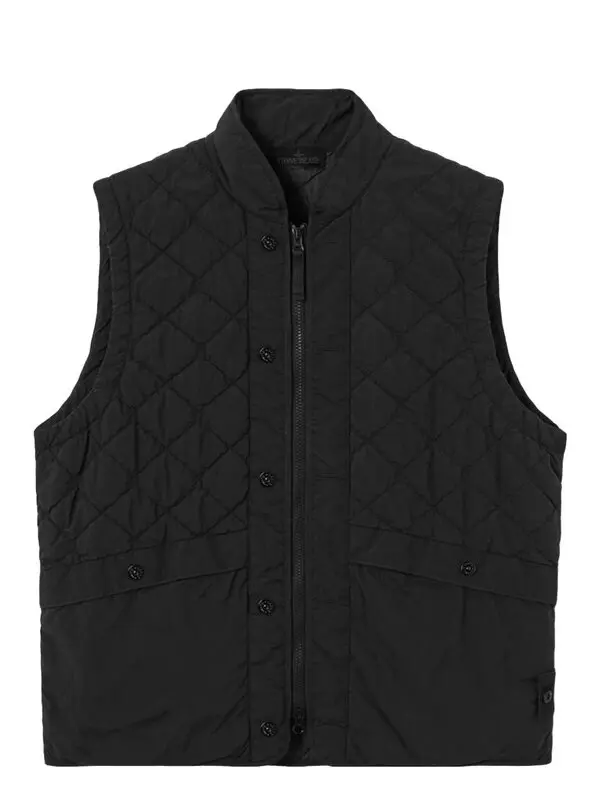 Stone Island Padded Vest With Anti-drop - Black
