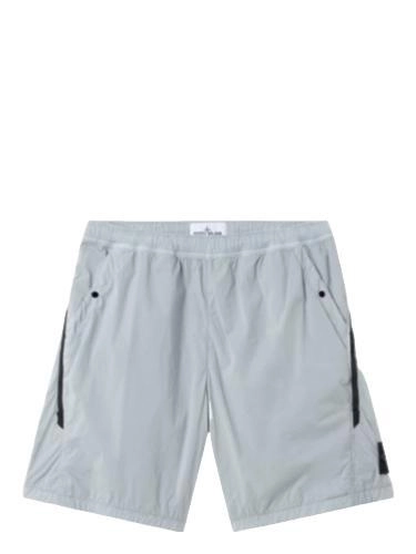 Stone Island Loose-wide-leg-fit Jogger Shorts With Zip Pockets - Ashes