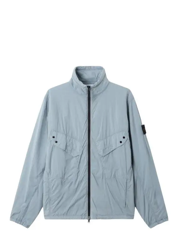 Stone Island Padded Stand Collar Jacket With Anti-drop - Ash Grey