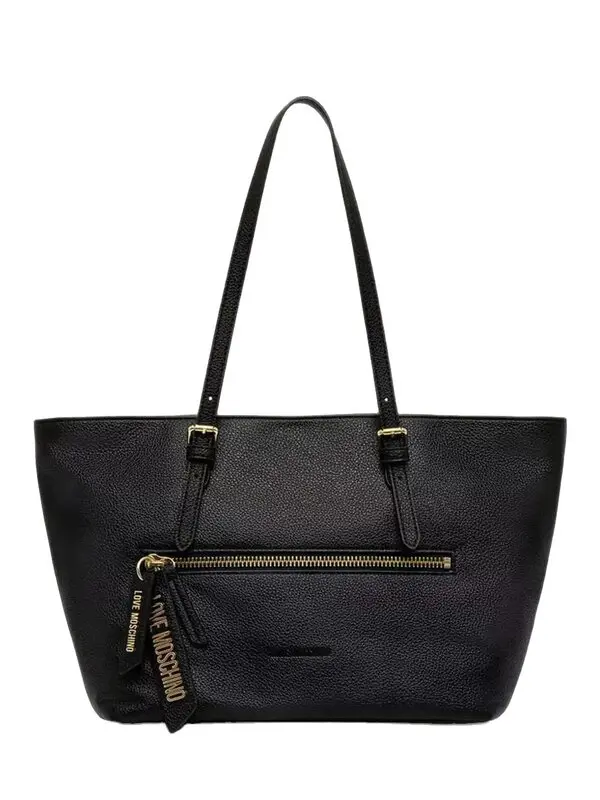 Moschino Logo-plaque Tote Bag - Black