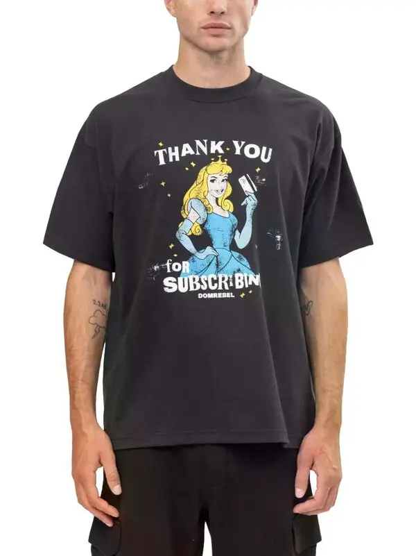 DOMREBEL Subscribe T-shirt - Black