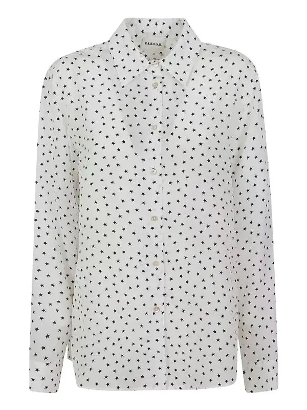 P.a.r.o.s.h Star-print Long-sleeve Shirt - White