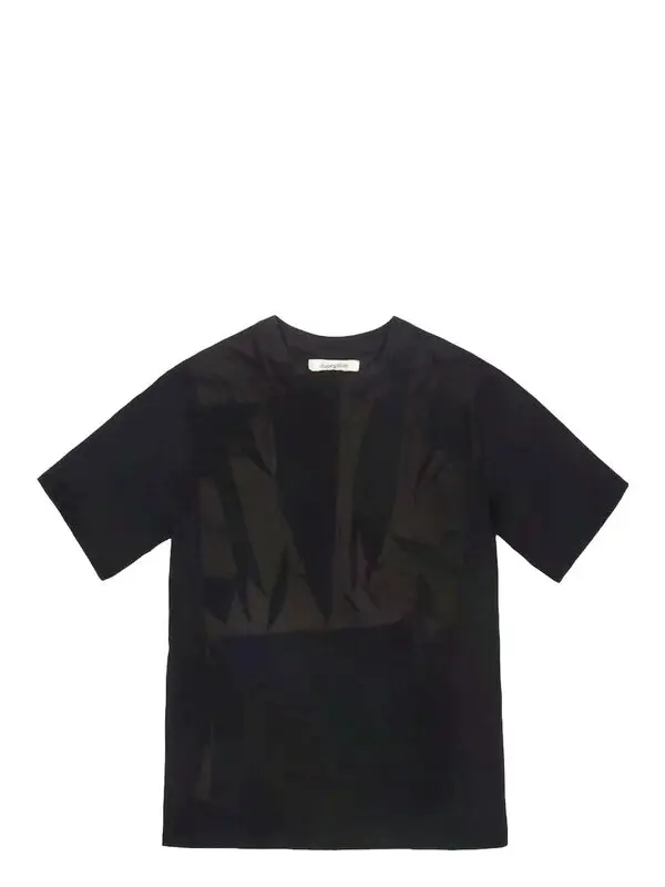 JIYONGKIM Sun-bleached Graphic-print T-shirt - Black
