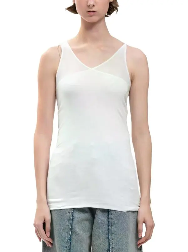 Rick Owens Double Ziggy Banana Tank Top - White