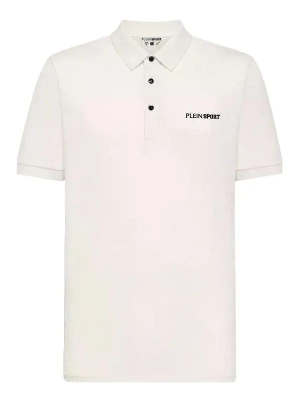 PLEIN SPORT Dry-fit Short-sleeve Polo Shirt - White
