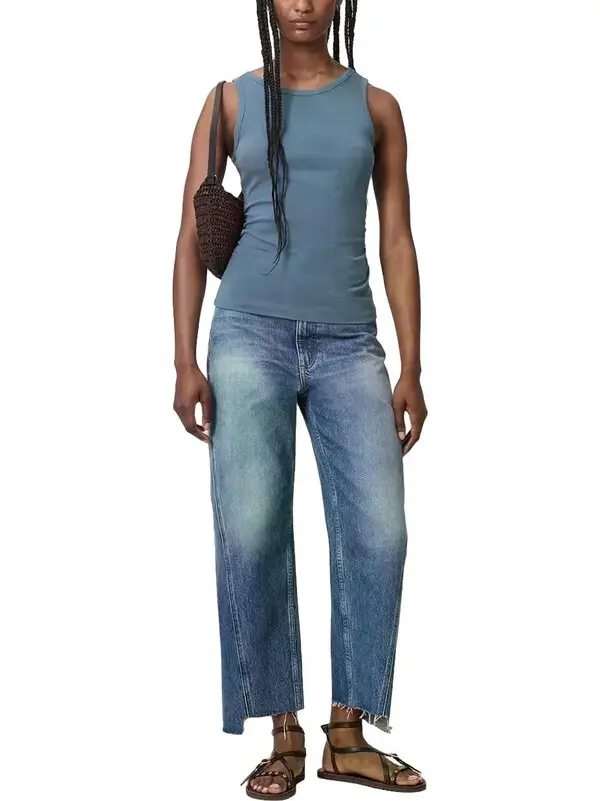 ALLSAINTS Raw-hem Wide-leg Jeans - Blue