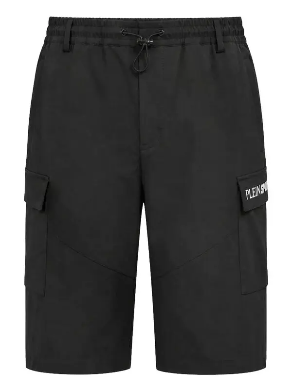 PLEIN SPORT Thunder Cargo Shorts - Black
