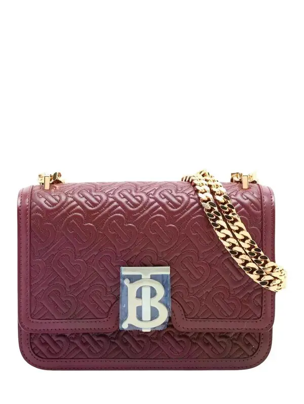 Burberry 2015-2026 Quilted Leather Tb Chain Crossbody Bag - Red