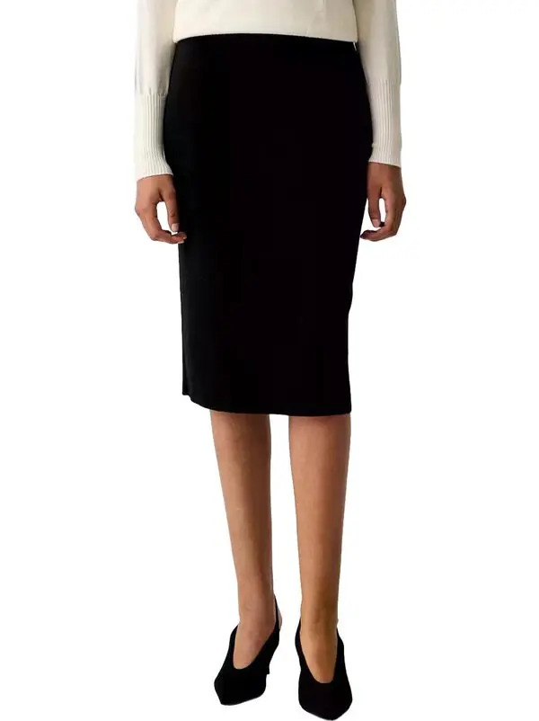 Luisa Spagnoli Morolo Fine-knit Midi Skirt - Black