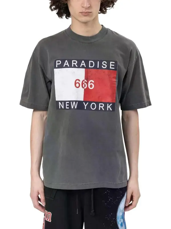 PARADISE NYC Hellfiger Graphic-print T-shirt - Grey