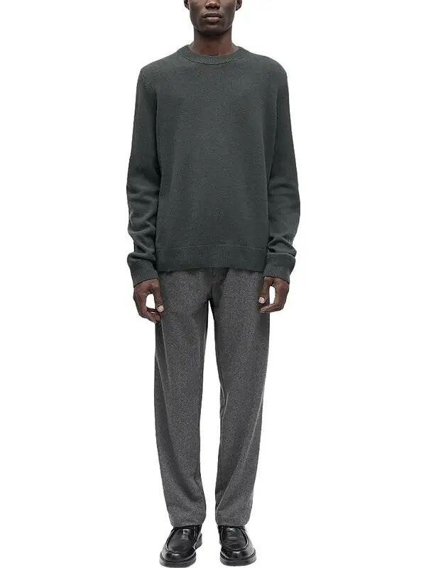 Samsøe Samsøe Sabertil Straight Fit Melange Trousers - Grey