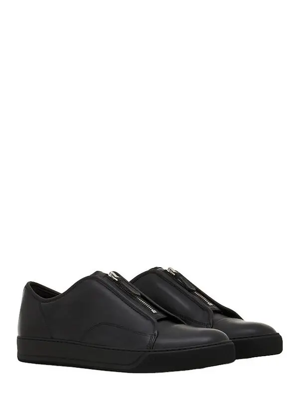 LANVIN Dbb1 Zip Sneakers In Leather - Black