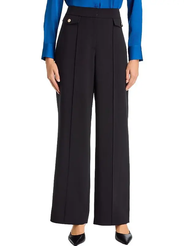 Elie Tahari The Isla Wide Leg Trousers - Noir