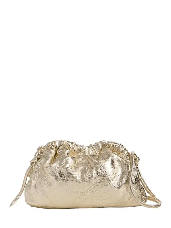 MANSUR GAVRIEL Mini Leather Cloud Clutch - Gold